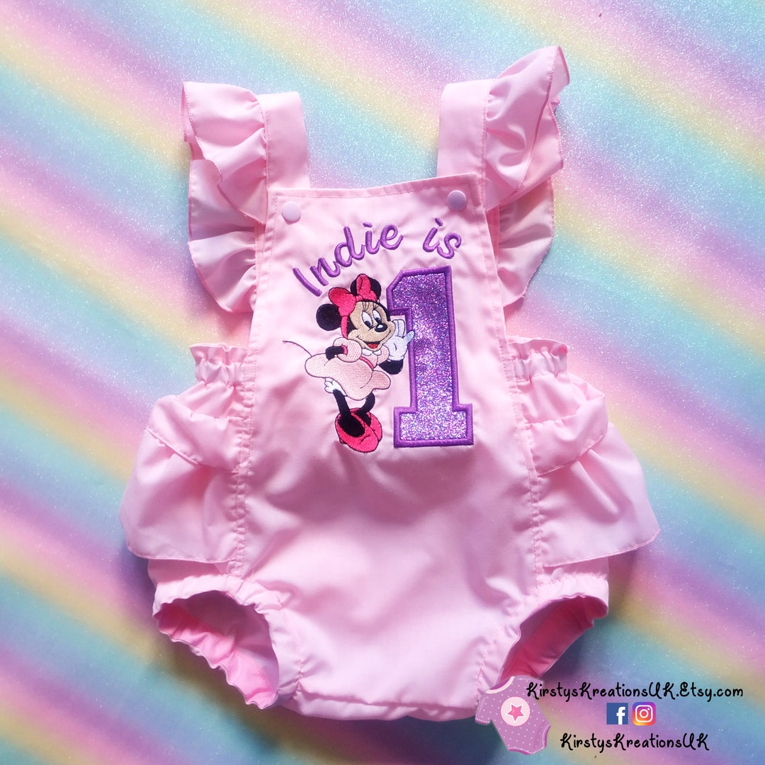 Personalized Minnie Mouse 1st Birthday Romper: Cake Smash Outfit - Etsy
