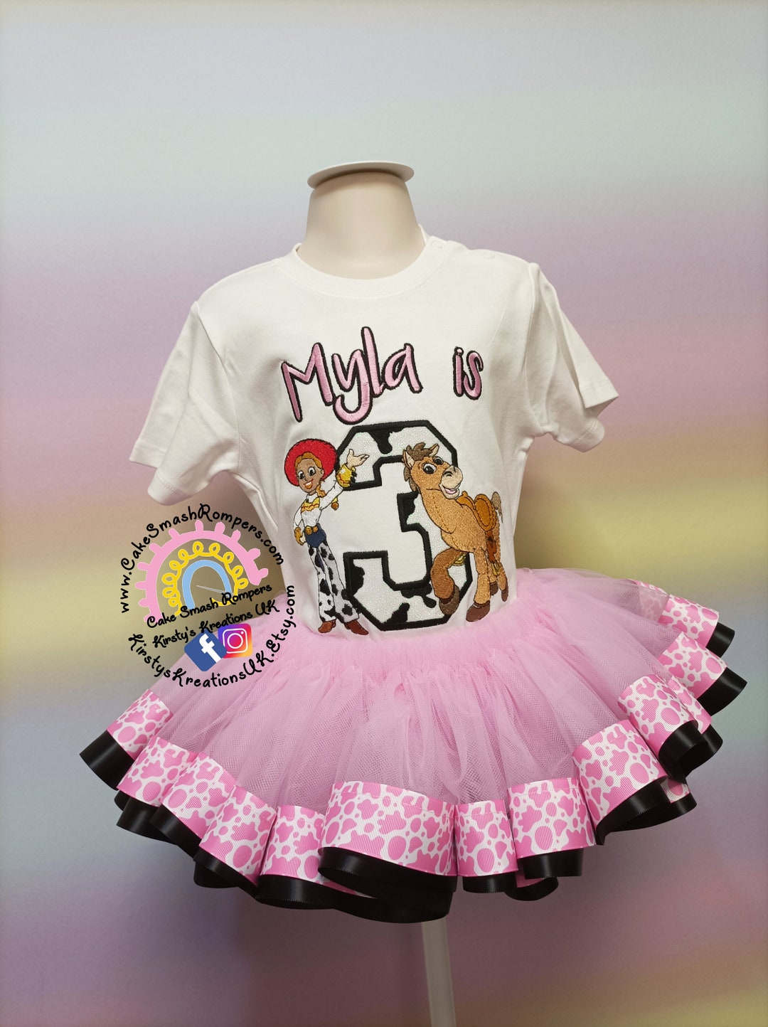 Toy Story Girls Birthday Tutu Jessie & Bullseye Birthday Outfit. Baby ...