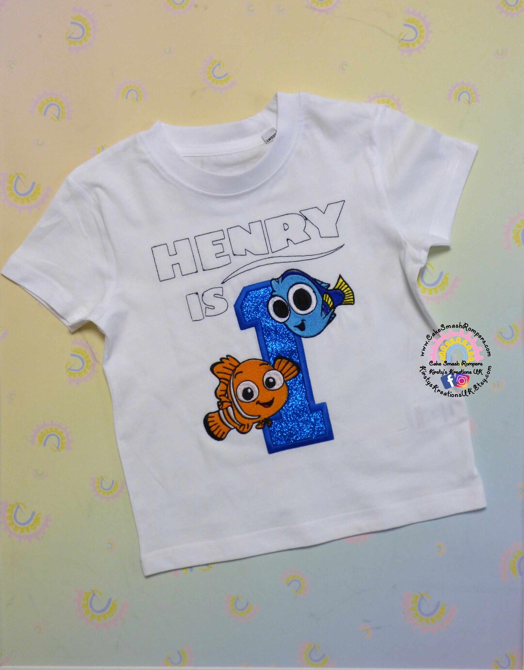 Finding Nemo Dory Happy Birthday Shirt - Cake Smash T-shirt ...