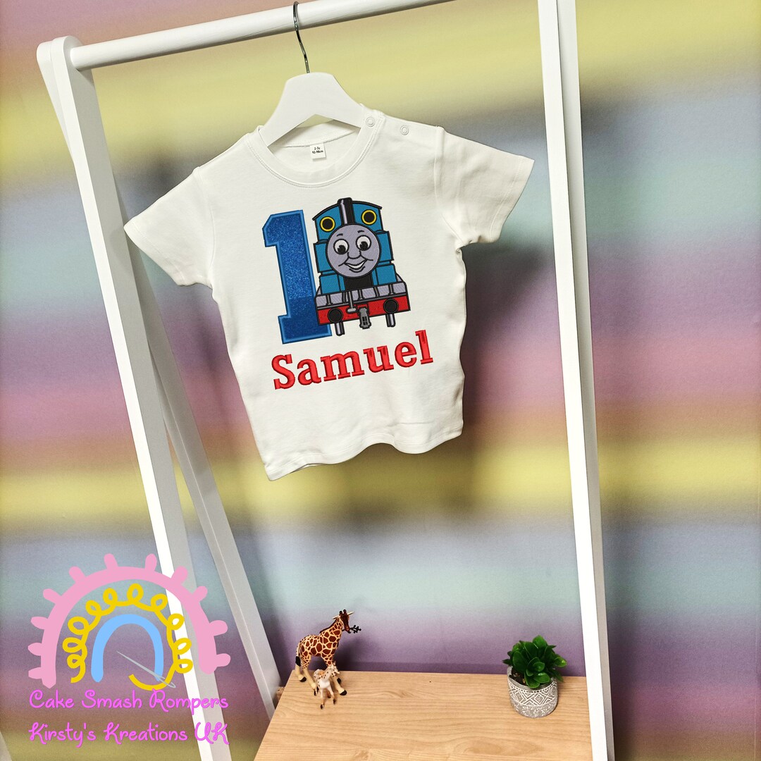 Thomas Train Tank Engine T-shirt - Cake Smash T-shirt, Personalised ...