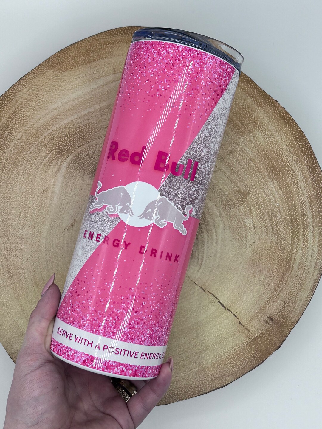 Pink Bull 20oz Tumbler Energy Drink Stainless Steel Tumbler - Etsy UK