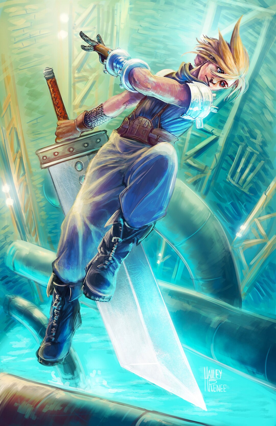Final Fantasy VII : Cloud Strife Art Print - Etsy