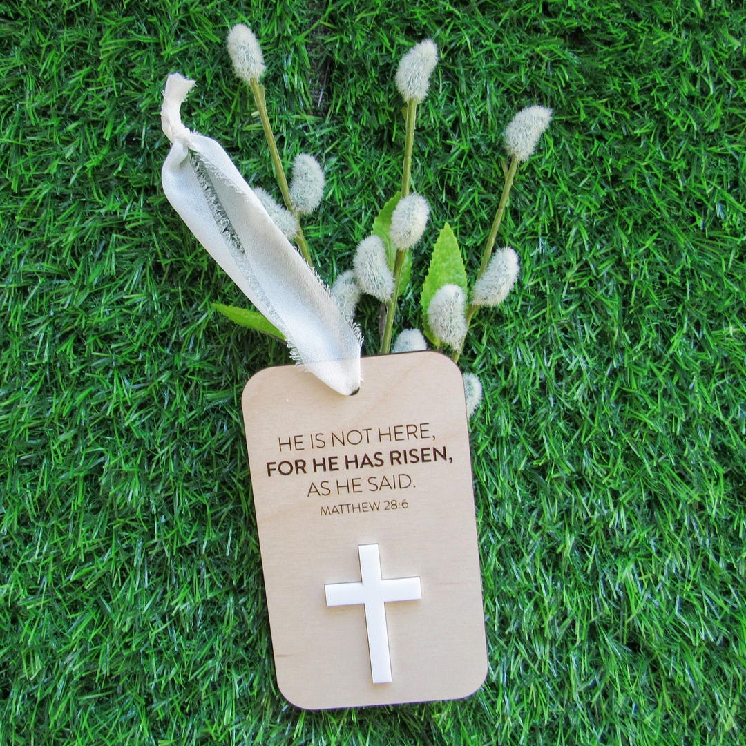 Religious Easter Basket Tag, Modern Easter Gift Tag, Easter Basket Tag ...