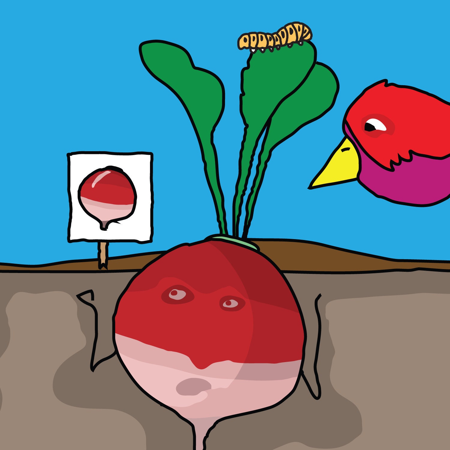 Vegetables Have/are Roots. so Do You. Loamy Comic Cartoon Greeting Card ...