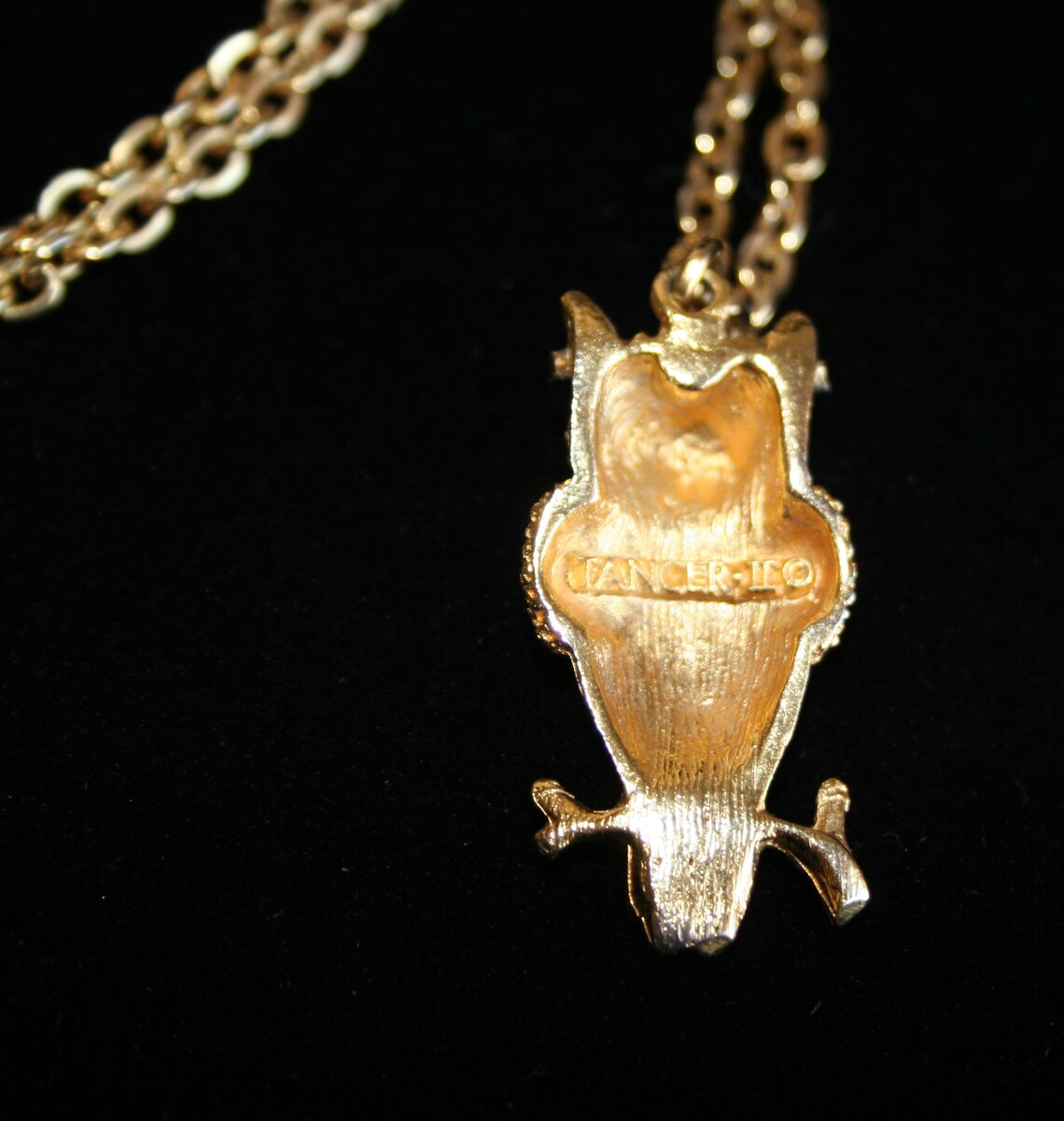 Vintage TANCER-II Gold Tone Necklace With Owl Pendant - Etsy