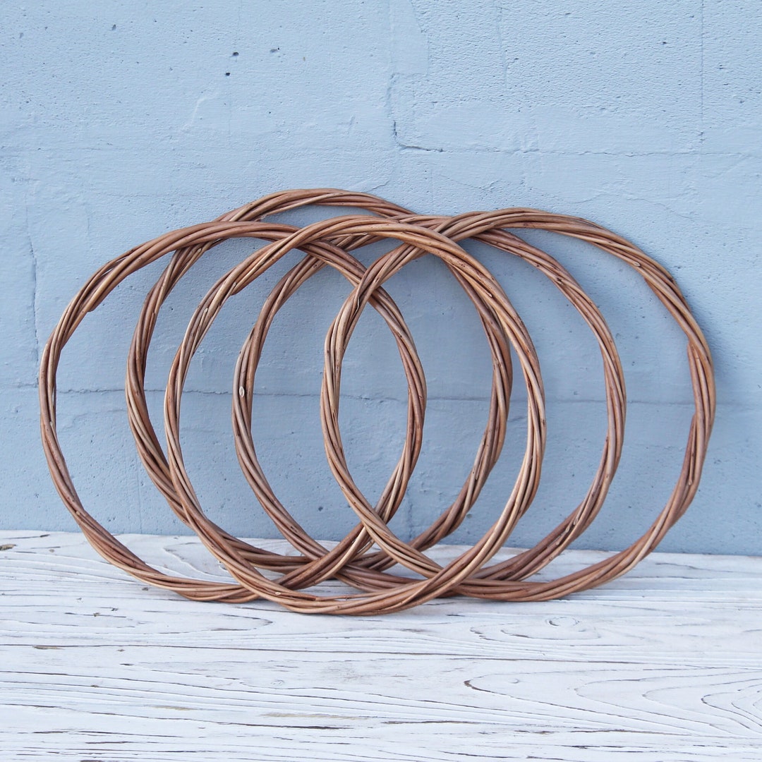 Set of 12" Willow Hoops Large Wicker Wreath for Dream Catcher - Etsy