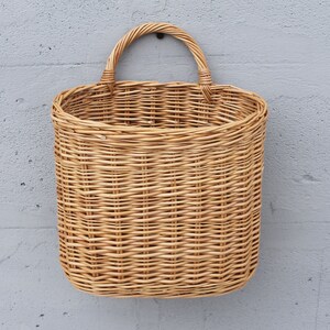 Wicker Hanging Basket Mail Basket for Wall Woven Flower Door Basket - Etsy