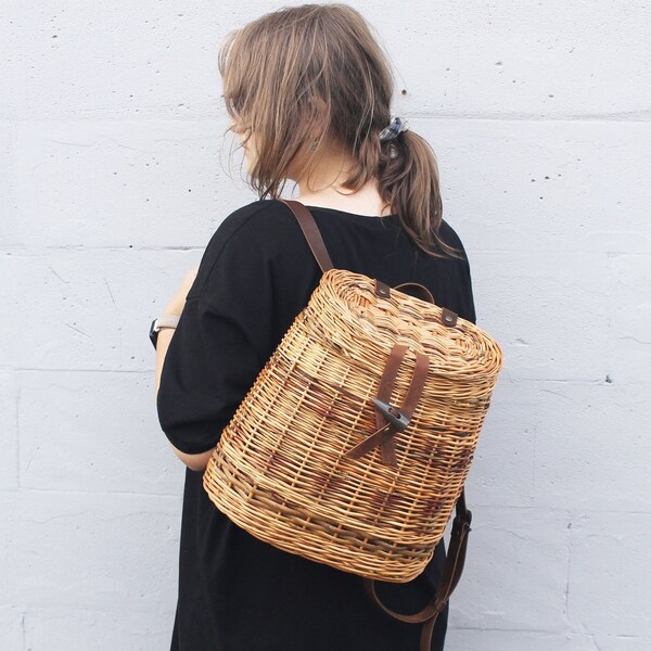 Basket Backpack - Etsy