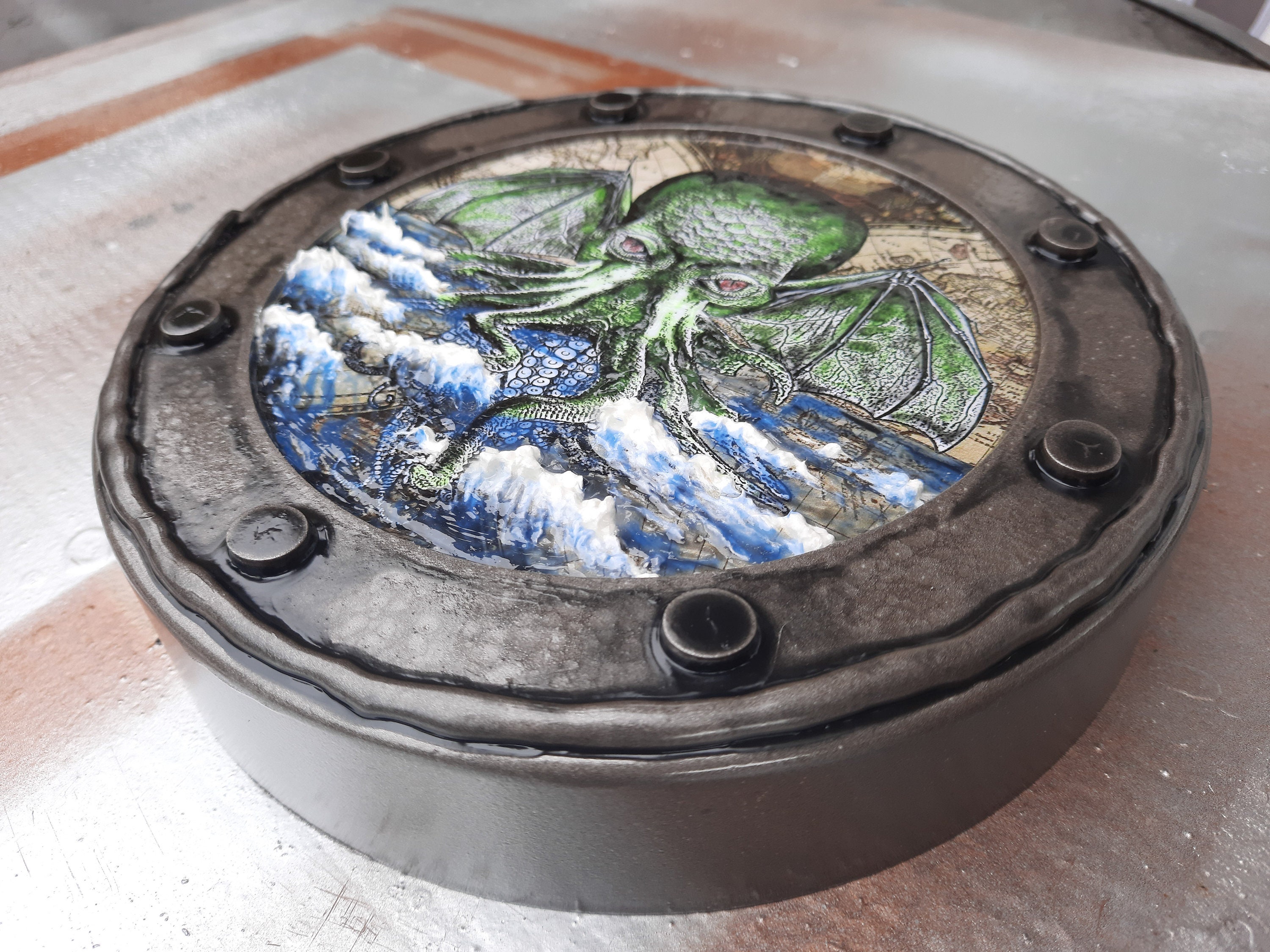 Cthulhu Porthole Frame Nautical Art - Etsy