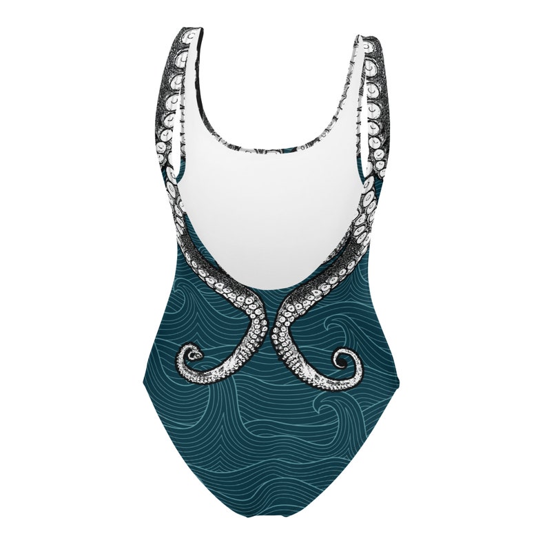 Teal Octopus Tentacle One Piece Women's Swimsuit - Etsy