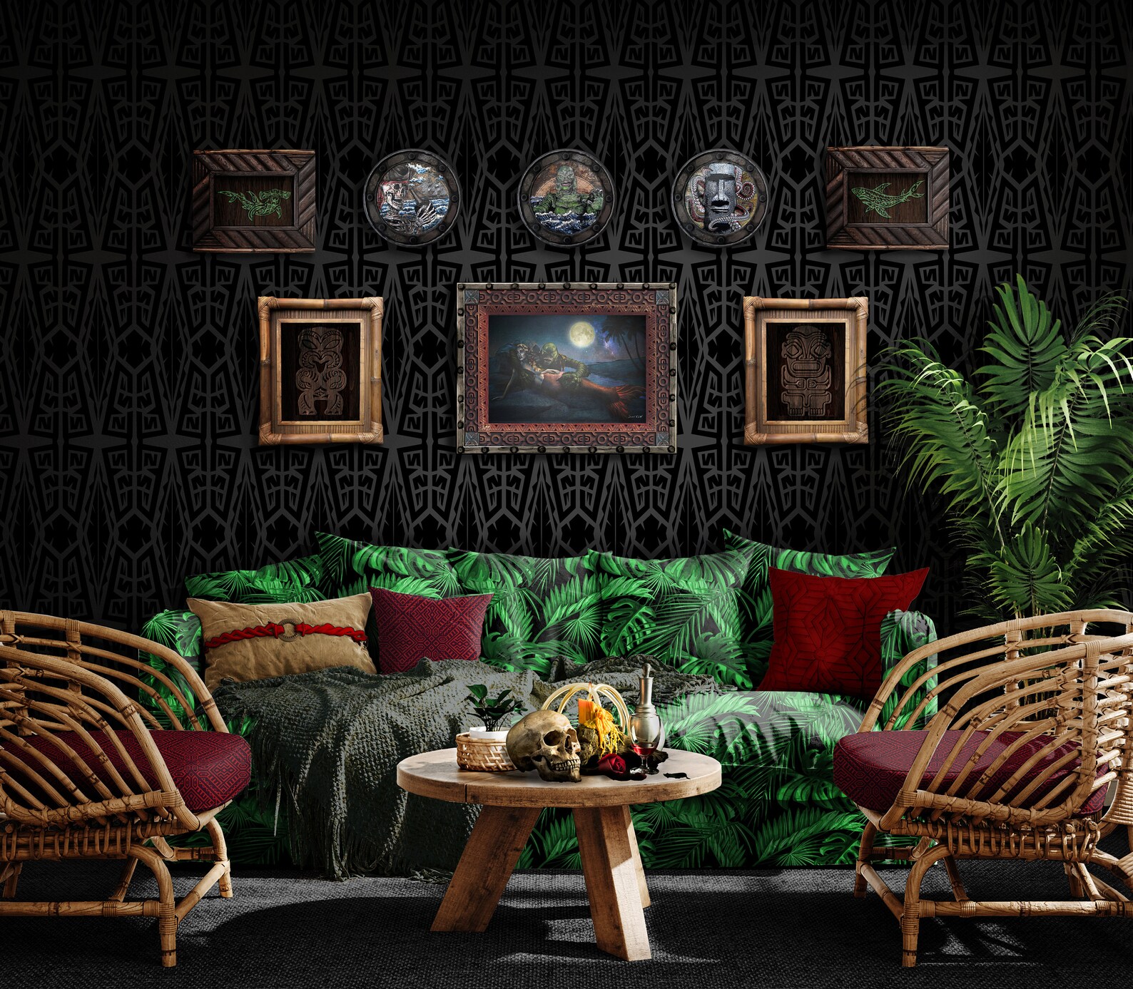 Tropical Gothic: the Creature From the Black Lagoon & Mermaid - Etsy