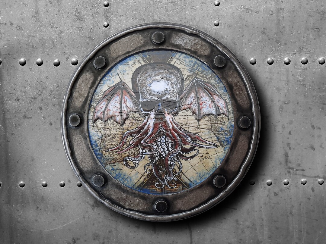 Cthulhu Skull Porthole Frame Art - Etsy