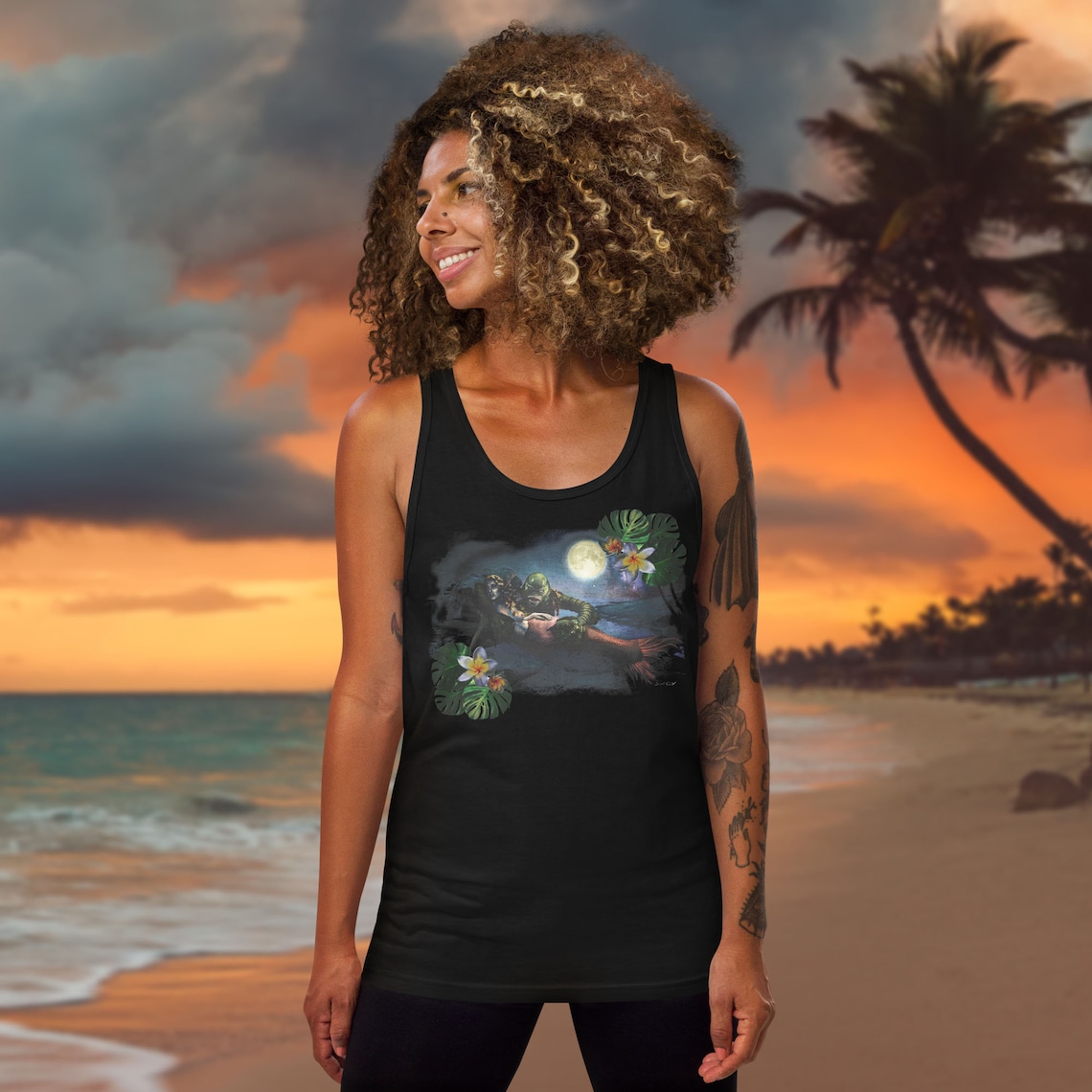 Tropical Gothic Creature From the Black Lagoon Tank Top - Etsy