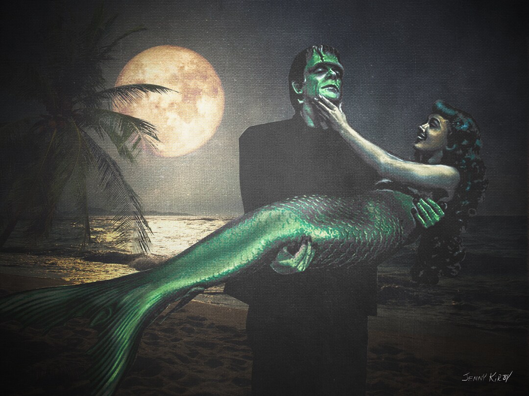 Tropical Gothic: Set of 5 Universal Monsters With Mermaids Fine Art ...