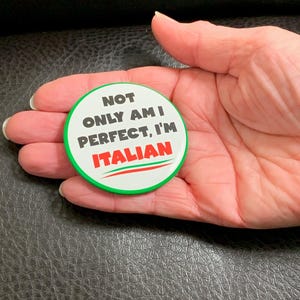 I Am Perfect Italian Button - Etsy