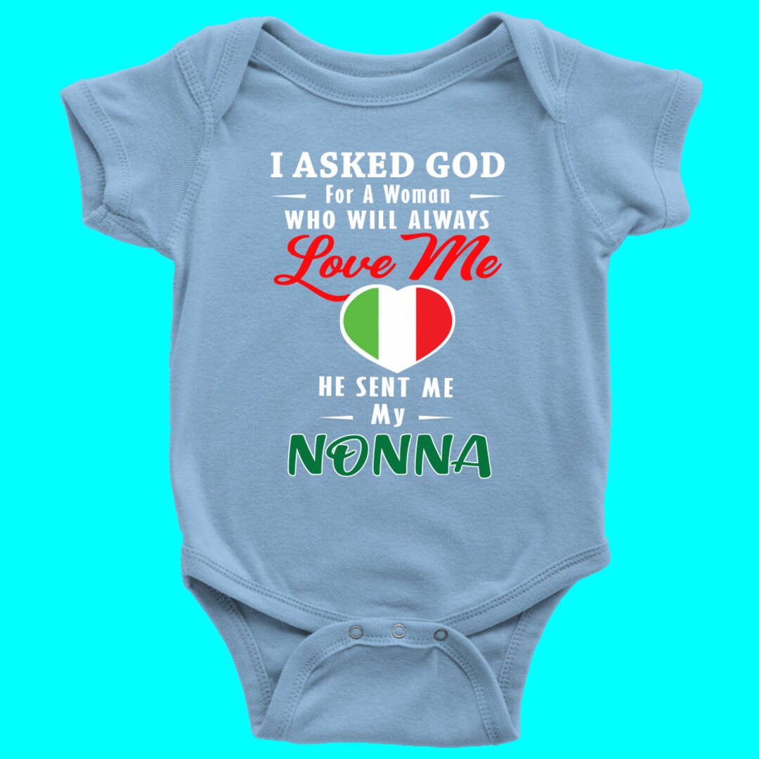 God Sent Me Nonna With Heart Baby Onesie - Etsy