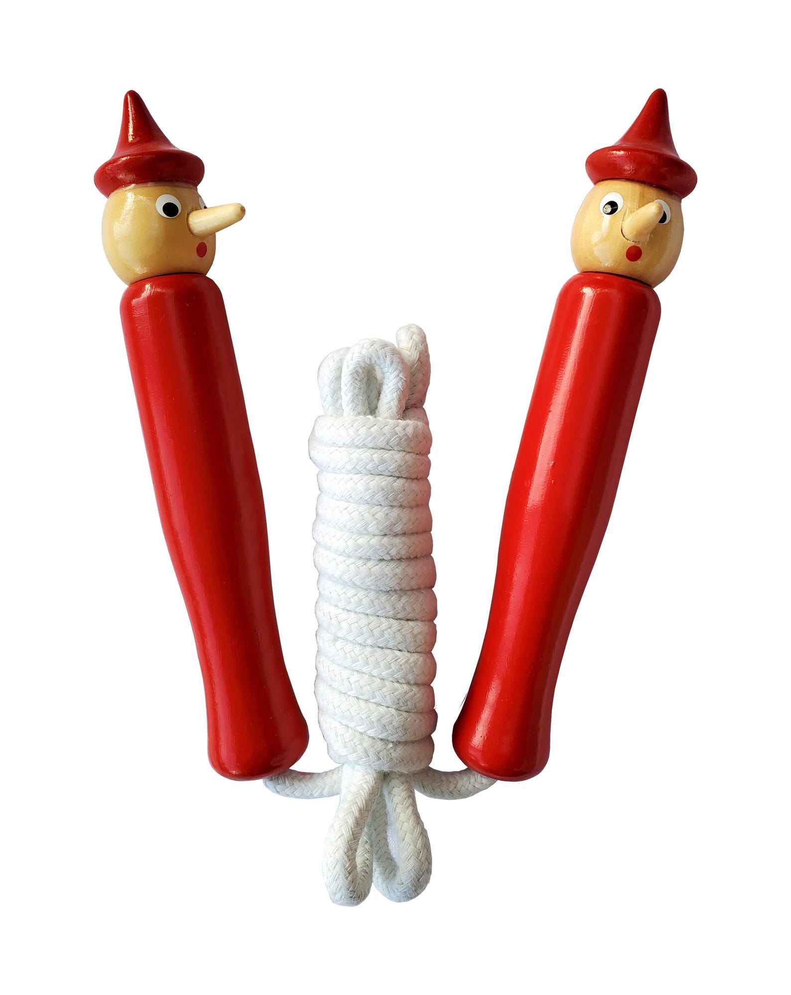 Pinocchio Jump Rope With Wood Handles for Kids - Outdoor Activity, Fun ...