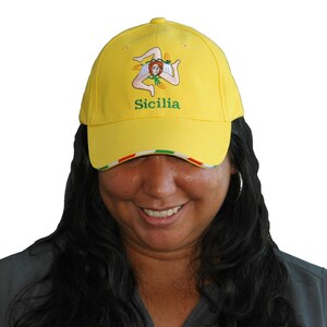 Sicilia Flag Baseball Cap Yellow - Etsy