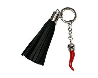 Italian Leather Keychain - Etsy