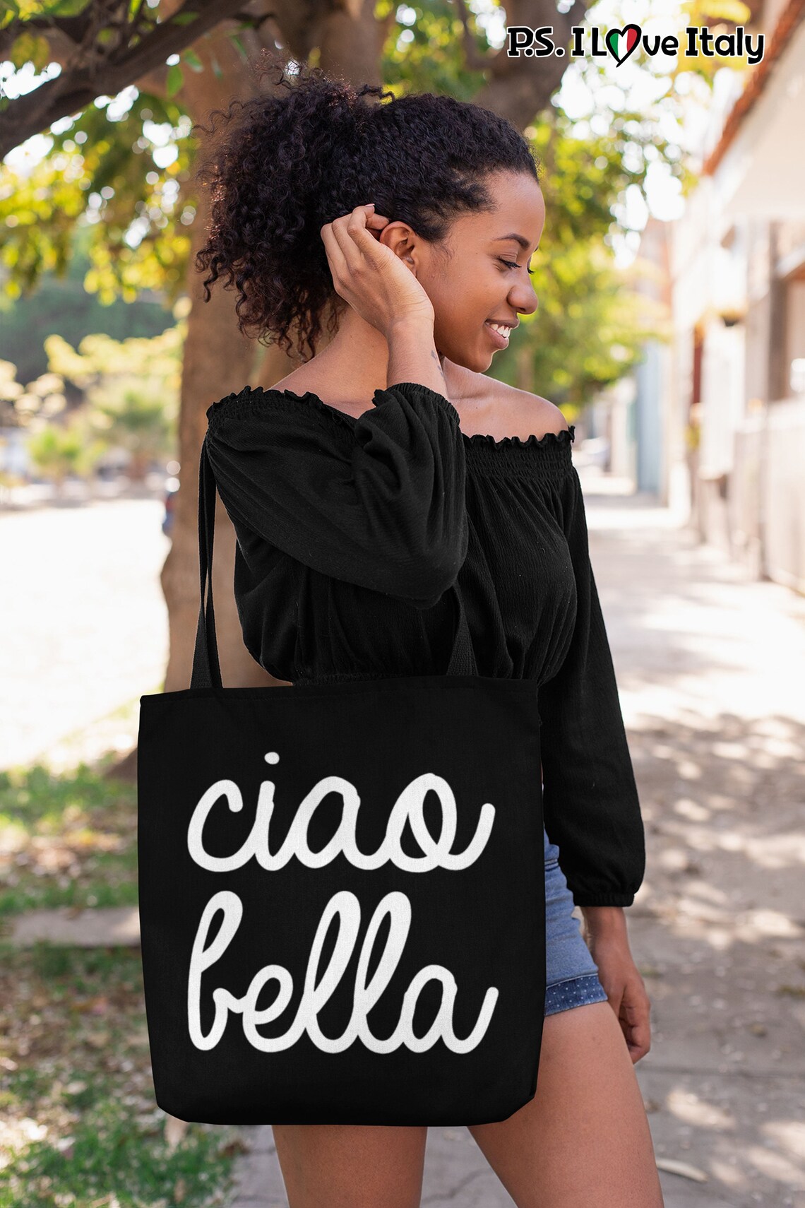 Ciao Bella Tote Bag Black - Etsy