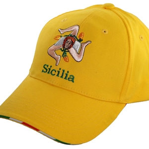 Sicilia Flag Baseball Cap Yellow - Etsy