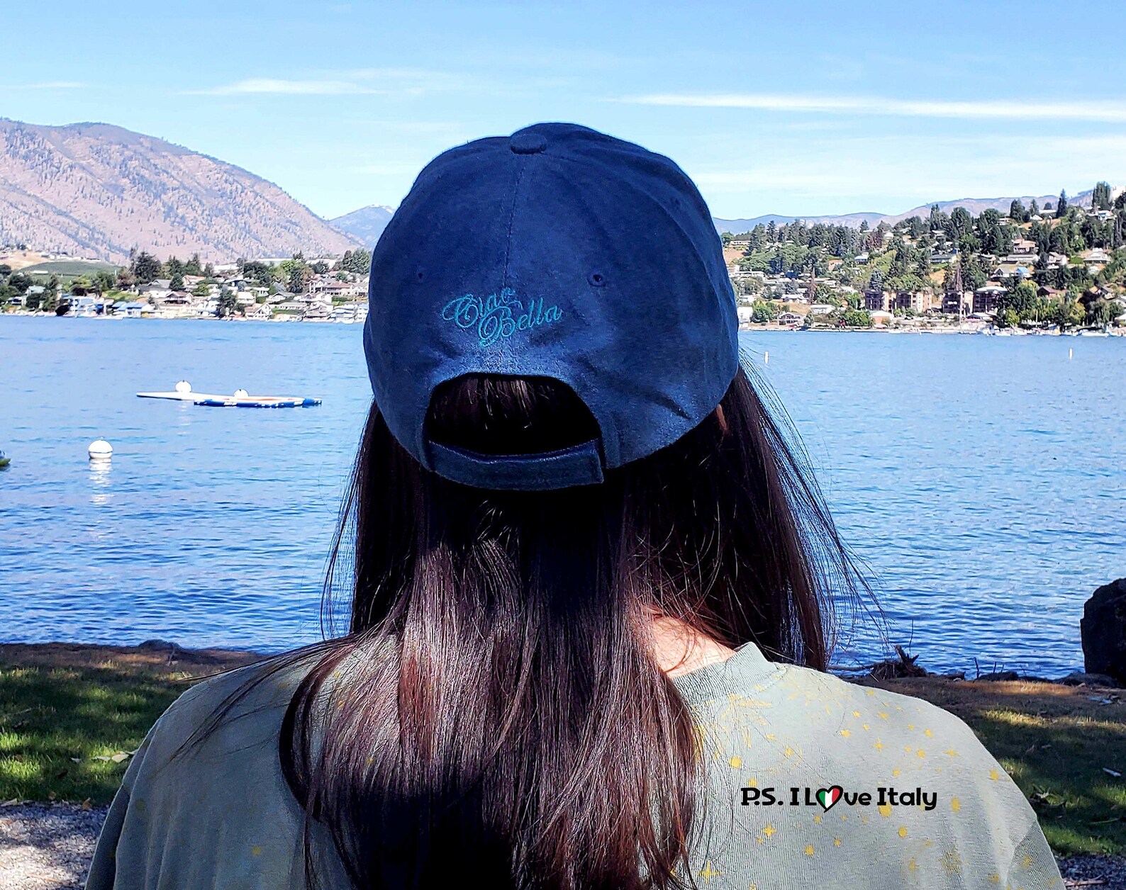 Ciao Bella Denim Baseball Cap With Blue Embroidery - Etsy