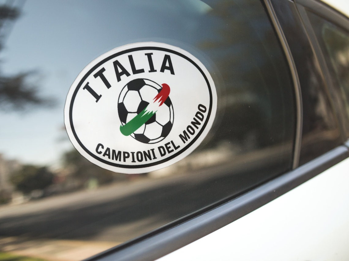 Italia Soccer Decal Sticker White - Etsy