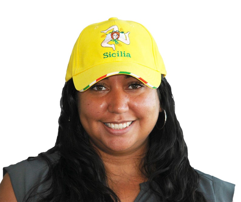 Sicilia Flag Baseball Cap Yellow - Etsy