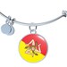 Sicilian Flag With Circle Charm Bangle - Etsy