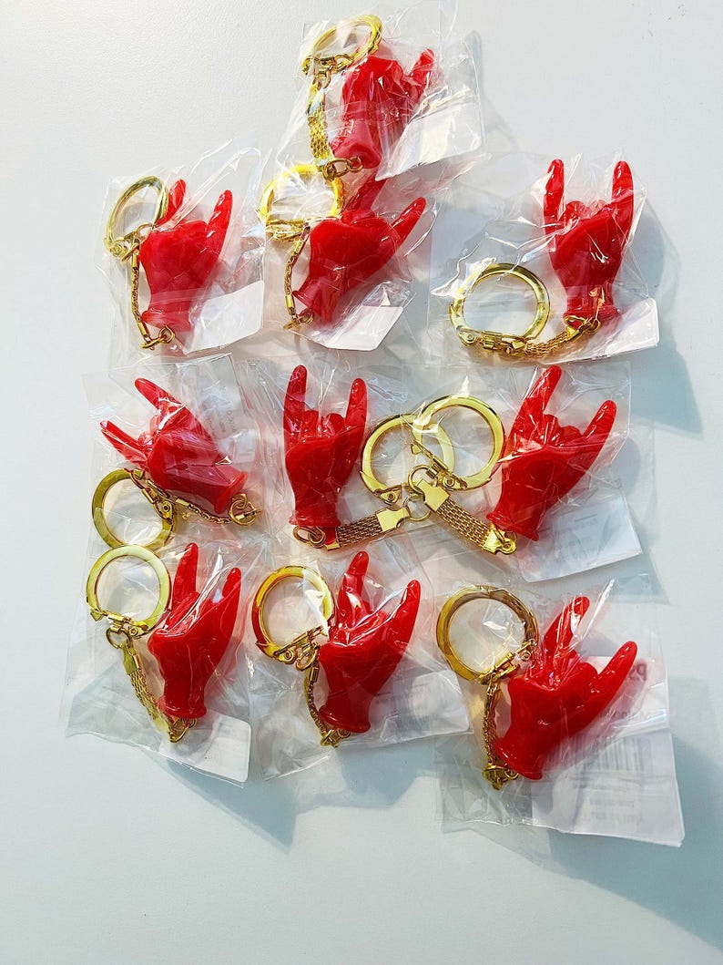 Malocchio Rock on Keychain – Italian Evil Eye Charm in Red With Gold ...