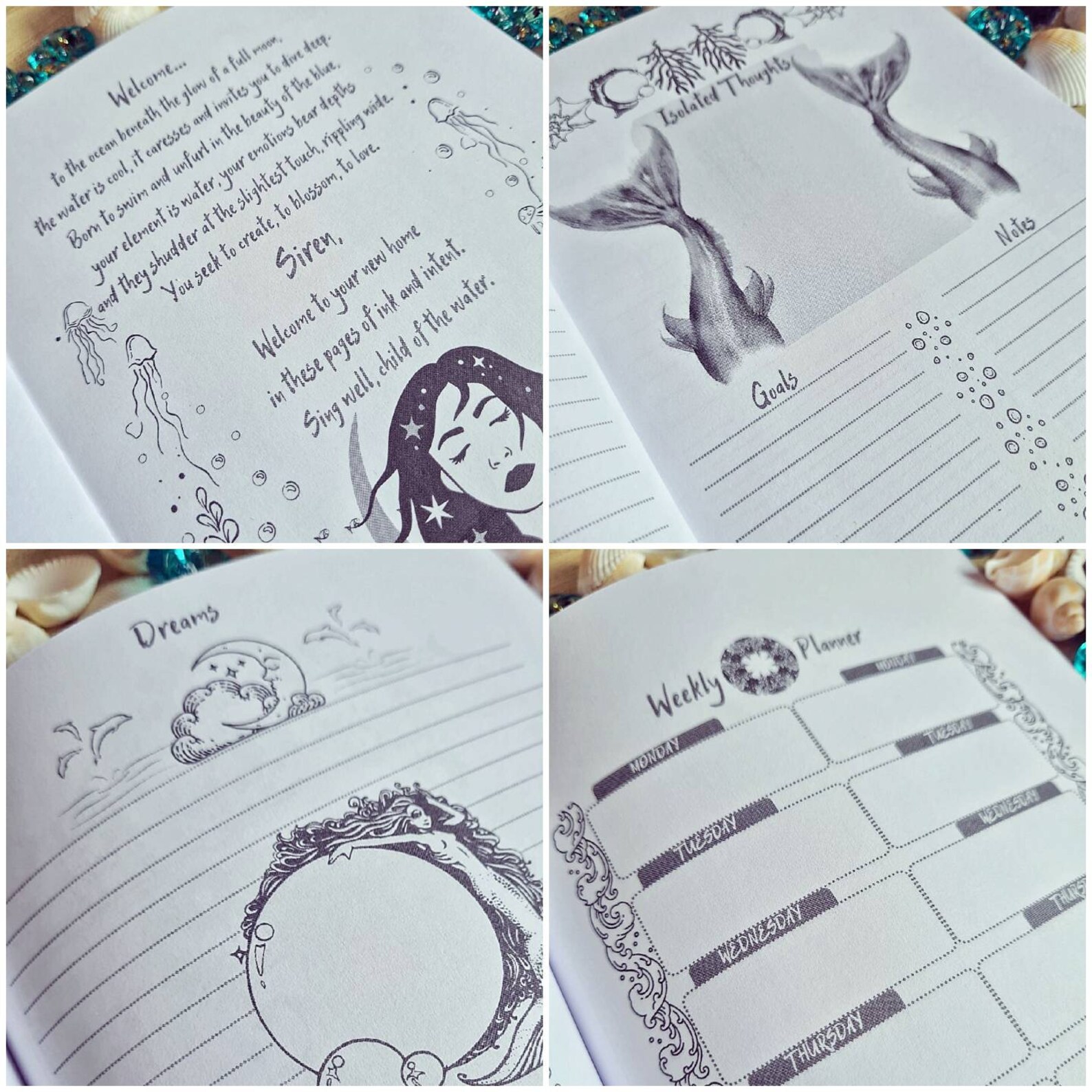 Mermaid Book of Water Journal Notebook Diary | Etsy