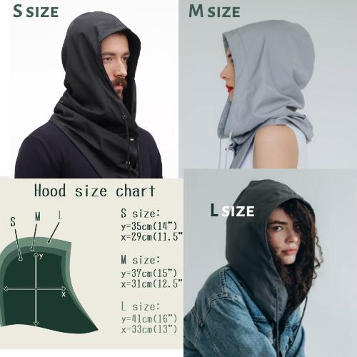 Bufanda impermeable con capucha, capucha impermeable para viajes ...