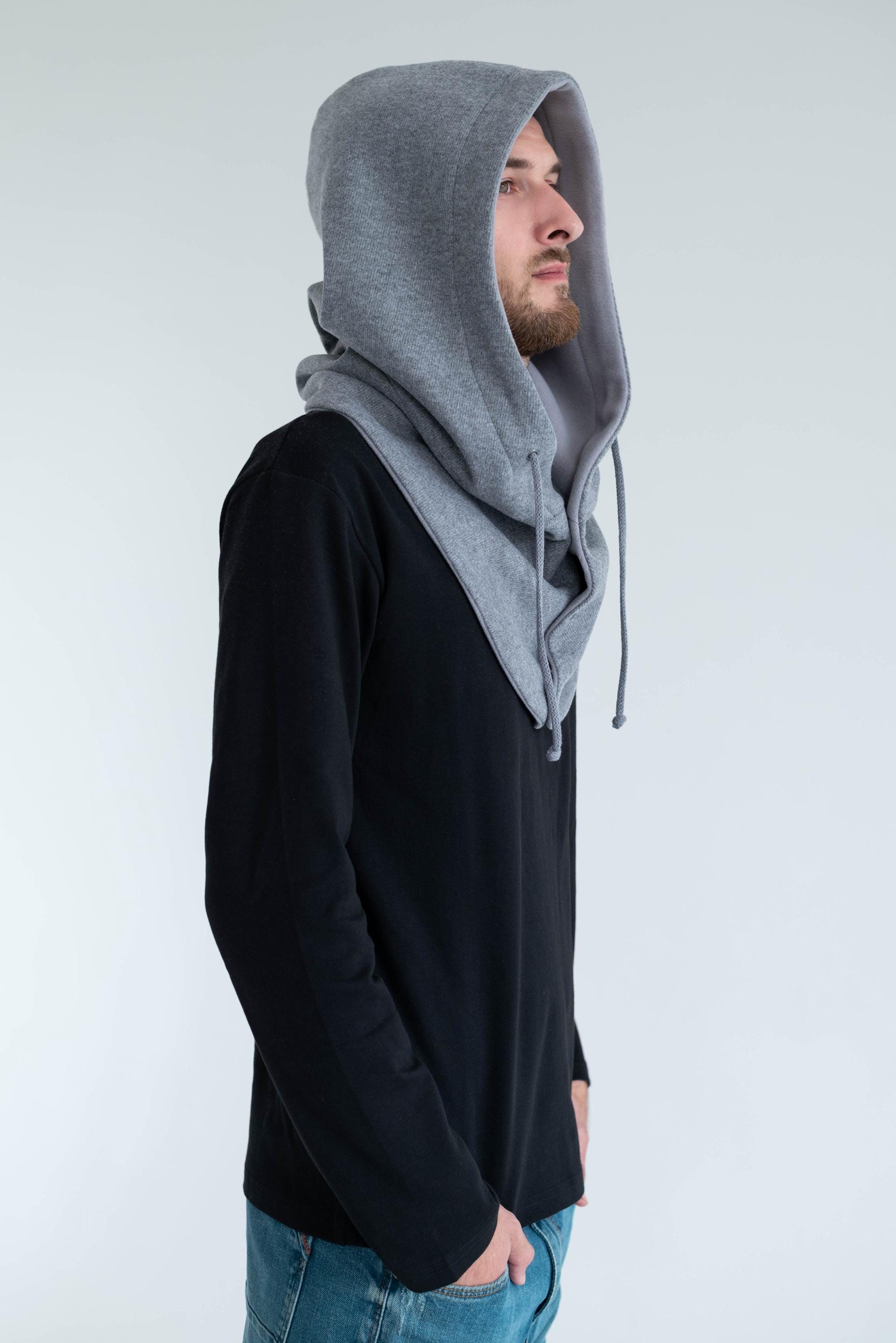 Hooded Scarf for Winter Warm Cozy Wool Fleece Cowl Hood Unisex - Etsy