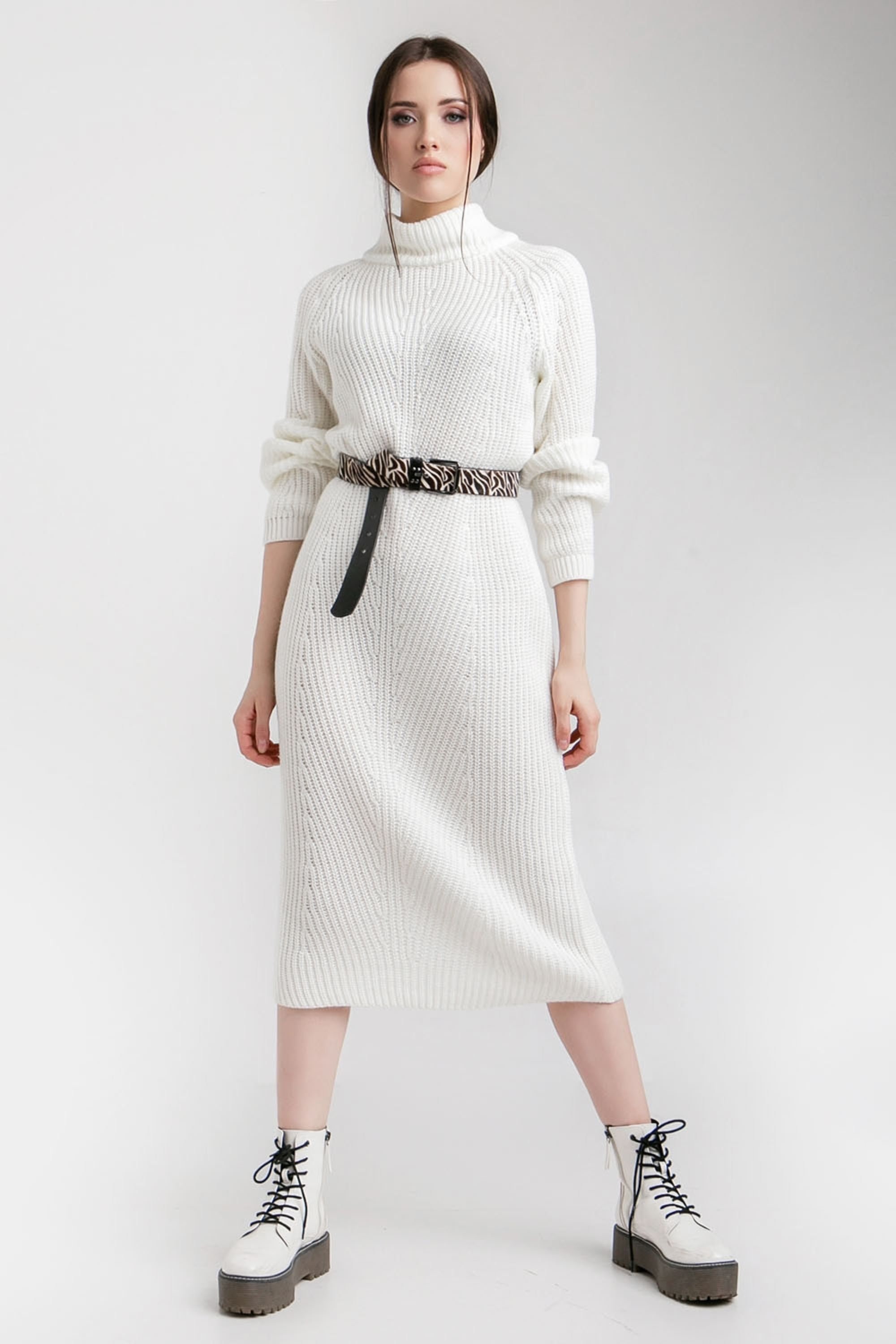 Beige Sweaterdress Midi Loose Fit Sweater Dress Womens Long Etsy