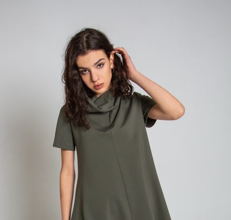 A Line Jersey Top Tunic Loose Tunic Asymmetric Hi Low Tunic - Etsy