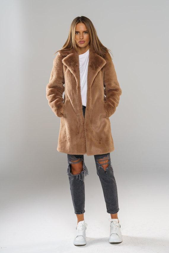 Camel Color Fur Coat - Tradingbasis