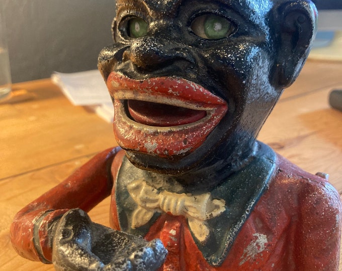 J. & E. Stevens Americana Antique Cast Iron Coin Bank - Etsy