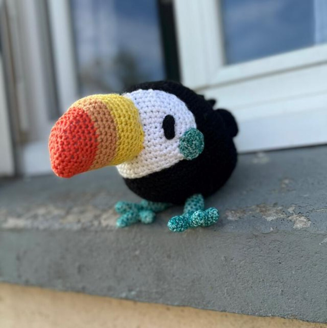 TOKO - Crochet Toucan Plush Toy 18 Cm - Handmade Cuddly Toy - Baby Gift ...