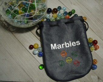 Leather Marble Bag | Etsy