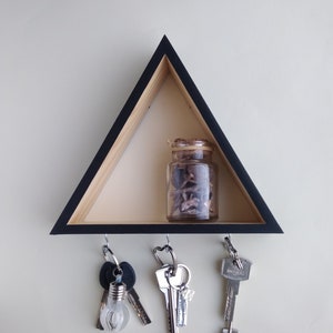 Wall Wood Triangle Key Rack Mini Shelf - Etsy