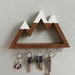 Floating Wooden Shelf With Key Hooks | Wall Key Holder | Entryway Shelf ...