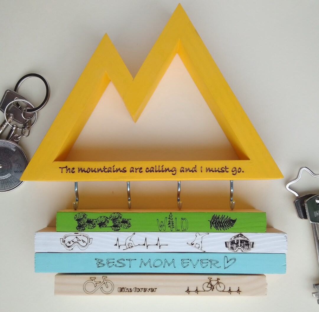 Personalized Wall Key Keeper With Natural Wood - Etsy