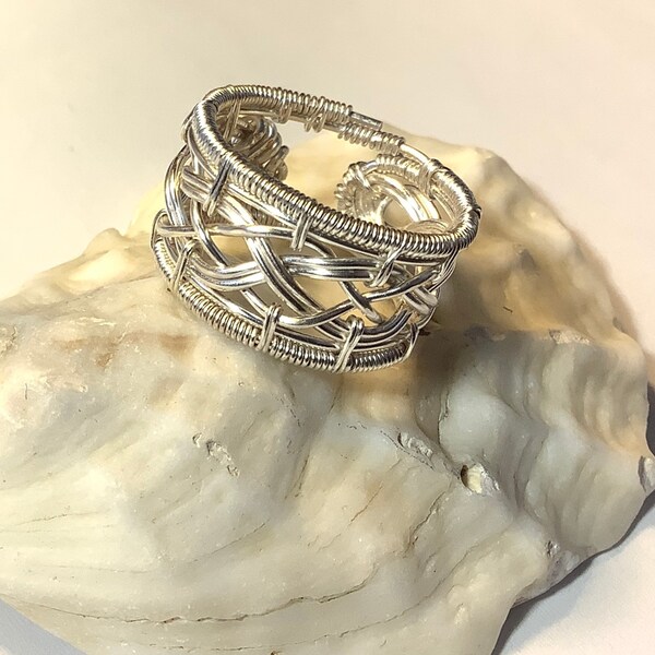 Wire Woven Ring - Etsy