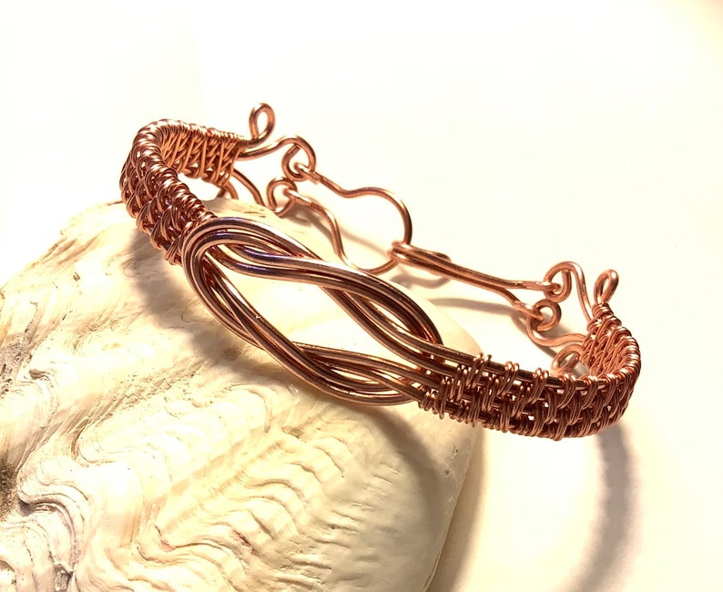 Celtic Knot Wire Weave Cuff Bracelet Sailors Knot Cuff | Etsy