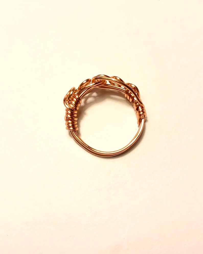 Copper Swirls Wire Wrap Ring - Etsy