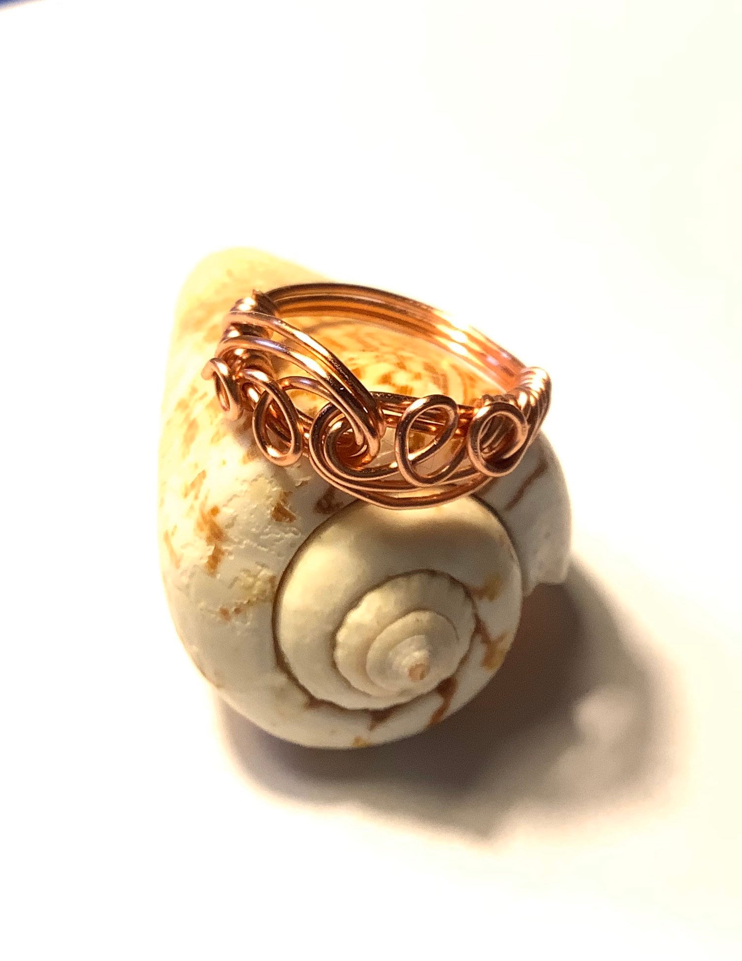 Copper Swirls Wire Wrap Ring - Etsy