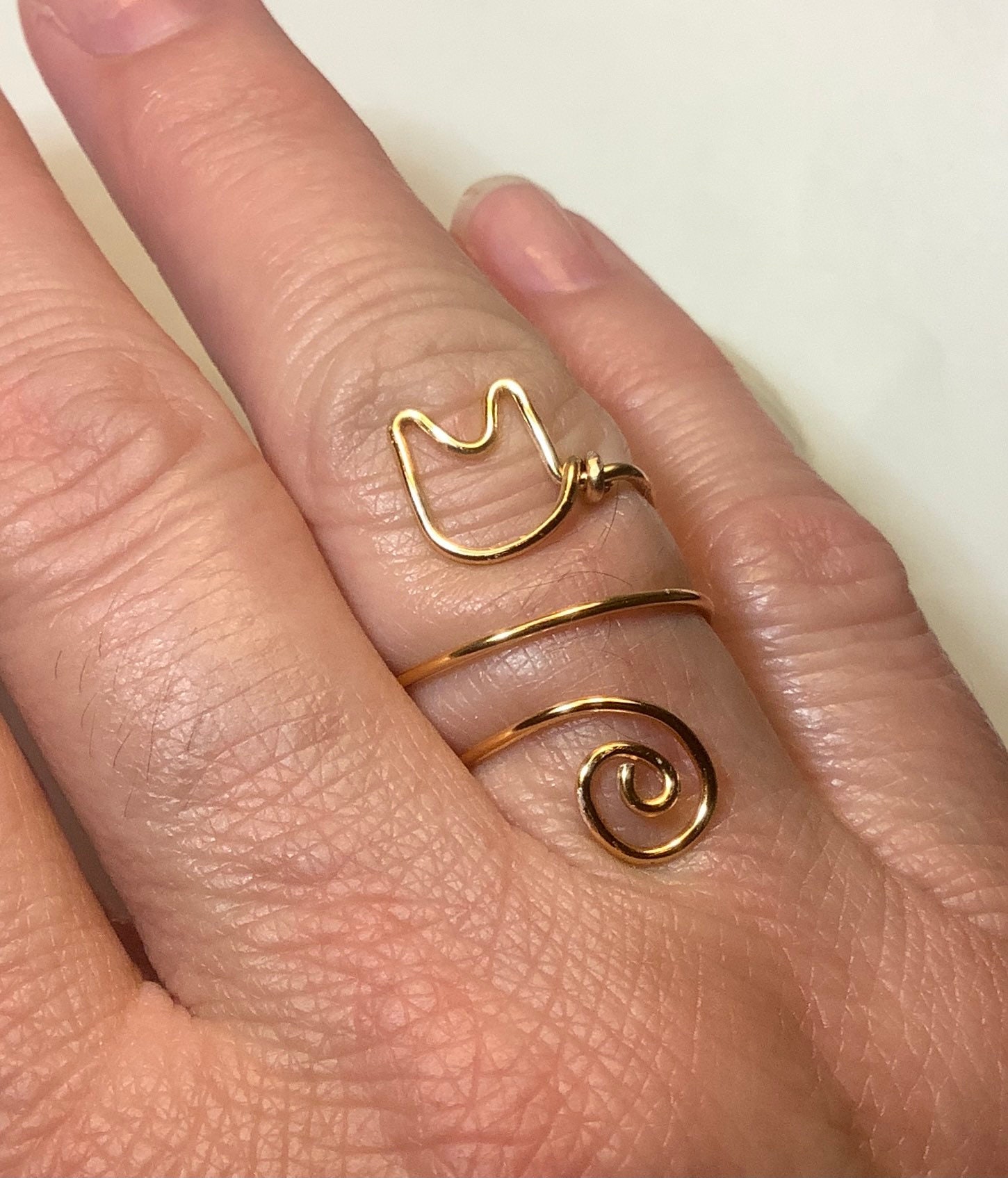 Wire Wrap Cat Ring With Choice of Wire Color - Etsy Canada