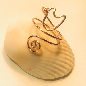 Wire Wrap Cat Ring With Choice of Wire Color - Etsy