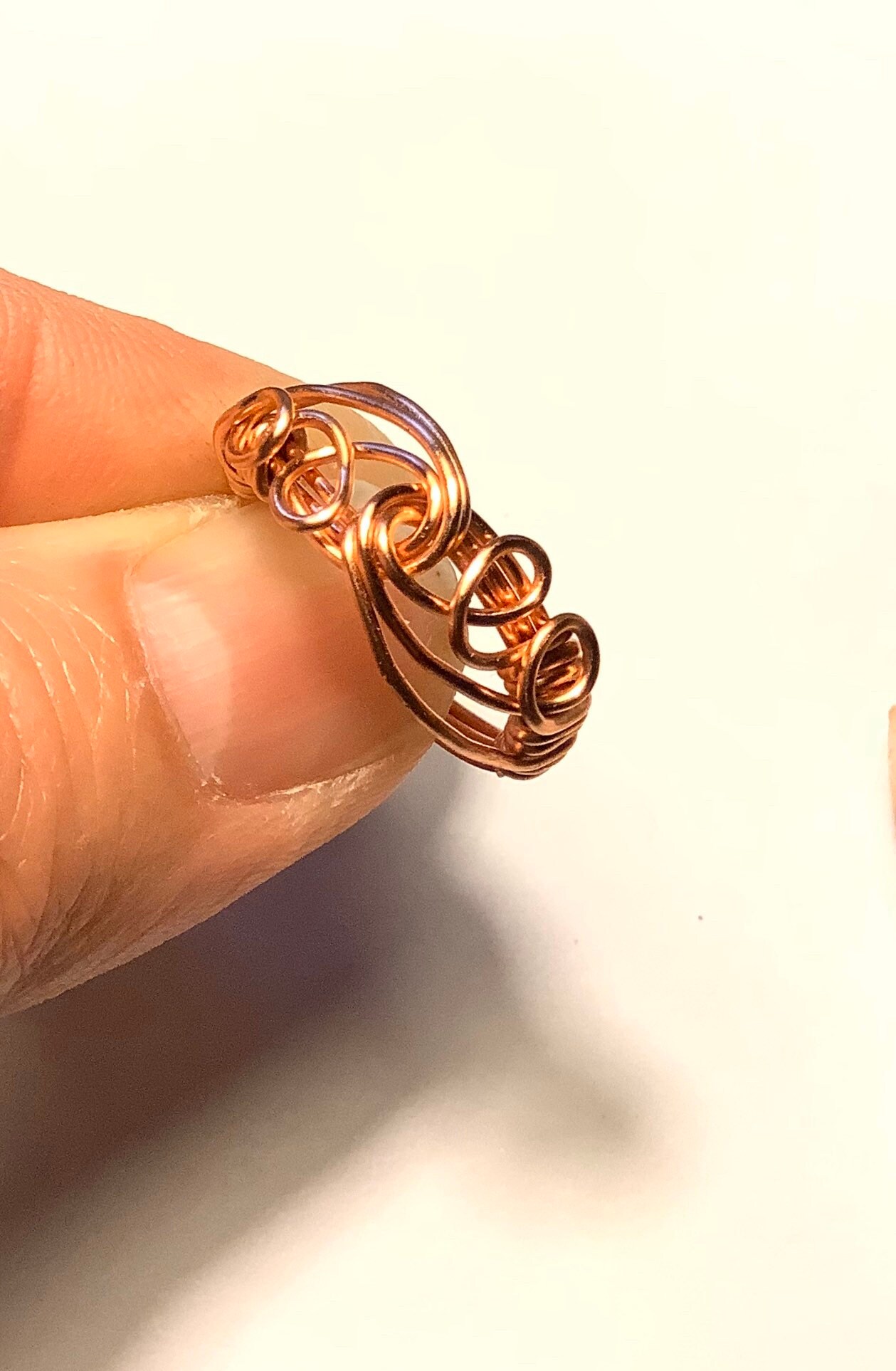 Copper Swirls Wire Wrap Ring - Etsy