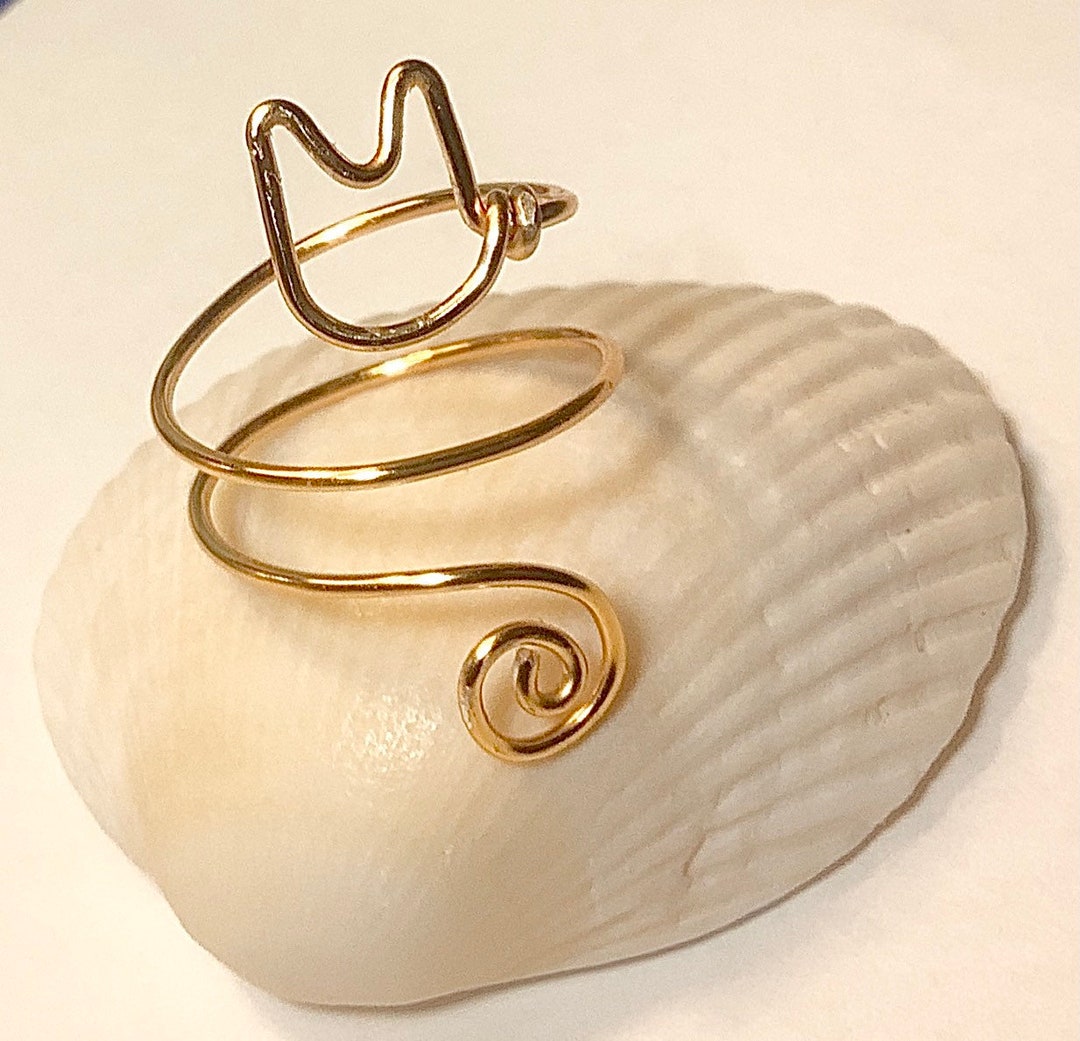 Wire Wrap Cat Ring With Choice of Wire Color - Etsy